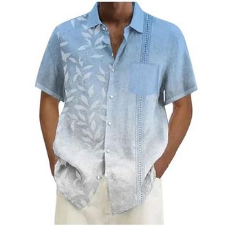 Generic Votre Compte Commande Chemise Homme Col Tunisien Hawai Manches Courtes Blanche Chemises Hawaienne Lin Grande Taille Veste en Ete T Shirt Slim Fit Noir