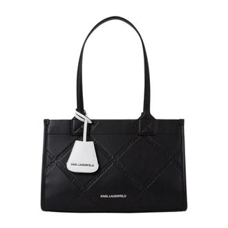 Karl Lagerfeld Femme, Sacs, Noir, Taille: ONE Size Geometric Logo Shoulder Bag