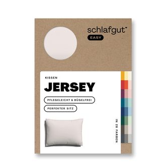 Schlafgut Schlafgut Easy Jersey Kissenbezug 40x60 cm Sand Light mit 100% Baumwolle, superweicher & atmungsaktiver Kopfkissenbezug