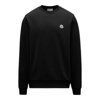 Moncler Baumwoll-Crew-Neck-Sweatshirt - - Sweatshirts & Hoodies - Herren - Schwarzk - S