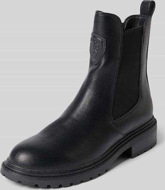 Blauer Stiefeletten mit elastischen Eins&auml;tzen Modell ELLIS
