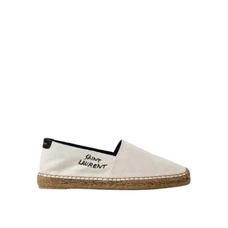 Saint Laurent Stilvolle Bestickte Espadrilles L&auml;ssiger Stil - - Shoes - Damen - Beige - 36 1/2 EU