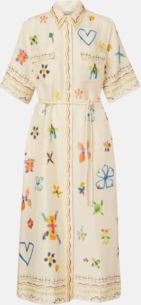 Alemais Alémais Hemdblusenkleid Sidi aus einem Leinengemisch