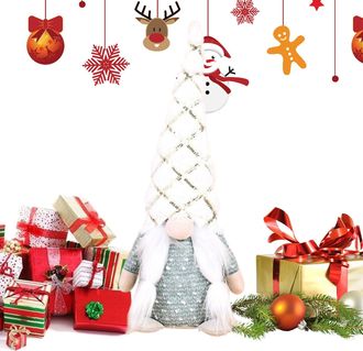 Generic Plüschfigur Weihnachtszwerg | Weihnachtszwerge, Plüsch, Dekoration, 45 cm, glitzernd, festliches Ornament, für Versammlungen, Partys, Mädchen