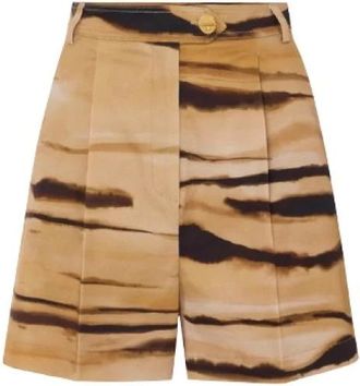 Elisabetta Franchi Femme, Shorts, Multicolore, Taille: 36 FR Short Drill &agrave; Imprim&eacute; Tigre