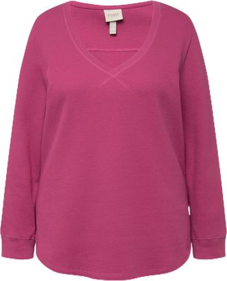 Ulla Popken Damen, große Größen, Waffle Pique Sweatshirts