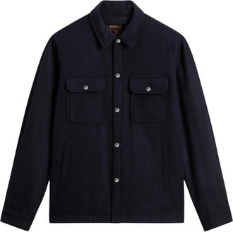 Woolrich Wool Alaskan Hemdjacke - - Jackets - Herren - Blau - M