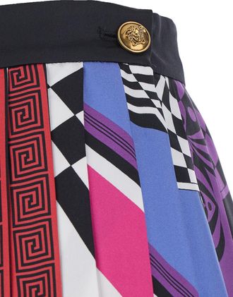 Versace Womens Skirt With Twill Silk Scarf Multicolour
