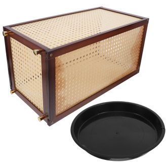 Angoily Ciieeo Quadratischer Schirmst&auml;nder aus Metall mit Abnehmbarer Wasserschale Freistehend und Faltbar Multifunktionaler Organizer f&uuml;r Regenschirme Kr&uuml;cke