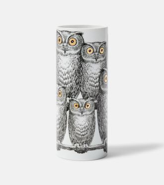 Fornasetti Vase Civette Small aus Porzellan