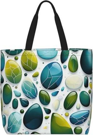 Generic Cailloux Verts De Dessin Anim&eacute; Sac Fourre Tout Pliable Sacs De Courses Grand Sac &Agrave; Bandouli&egrave;re Pour Travail Voyage Shopping