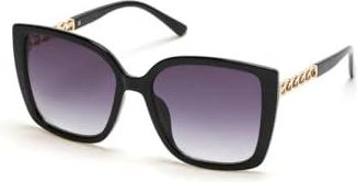 Skechers Femme SE6234 Lunettes de soleil d&eacute;grad&eacute;es noires