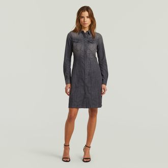 G-Star Tacoma Slim Flare Kleid - Grau - Damen