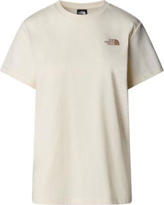 The North Face NF0A87NK95R W S/S Box NSE Relaxed Tee T-Shirt Damen White Dune/Latte Gr&ouml;&szlig;e S