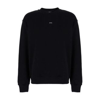 A.P.C. Schwarzer Rundhals-Pullover mit Logo - - Sweatshirts & Hoodies - Herren - Schwarzk - M