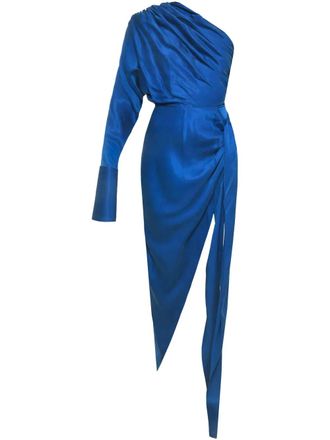 Aleksandre Akhalkatsishvili robe longue à design asymétrique - Bleu