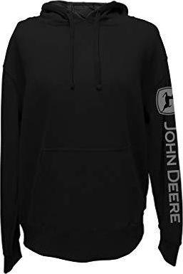 John Deere Sweat &agrave; capuche noir, Noir, S