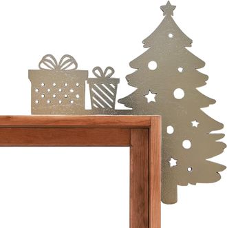 Generic Dekoration des T&uuml;rrahmens - Dekoration des T&uuml;rrahmens f&uuml;r Weihnachten - Dekoration f&uuml;r die Ecke der T&uuml;r des Weihnachtsbaums des Sterns | Puer Dekorati