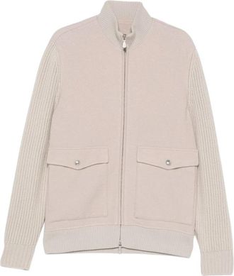 Eleventy Woll-Bomberjacke - - Knitwear - Herren - Beige - L