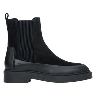 Estro & Luminara Italienische Velours Chelsea Boots - - Shoes - Damen - Schwarzk - 37 EU