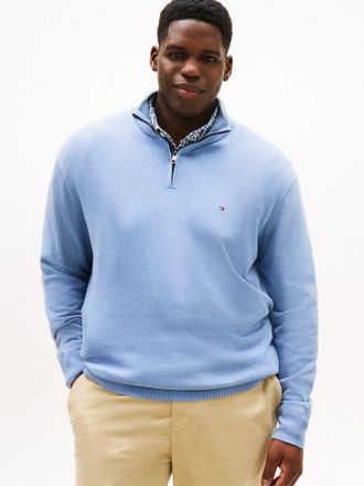 Tommy Hilfiger Big & Tall Troyer BT-PIMA ORG CTN CASHMERE ZMOCK-B Gro&szlig;e Gr&ouml;&szlig;en