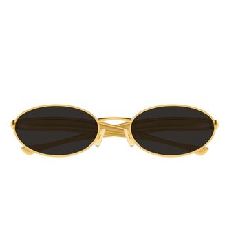 Bottega Veneta unisex, Accessoires, Jaune, Taille: 57 MM Sardine Oval Lunettes de soleil