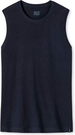 Schiesser Herren Tank Top Unterhemd 0/0 ohne Arm Rundhals - 164104, Größe Herren:8, Farbe:Blauschwarz