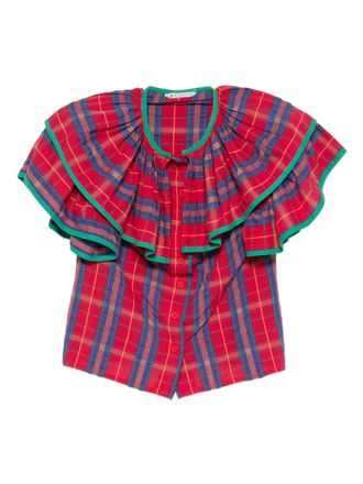 Lanvin chemise à carreaux (années 1980) - Rouge