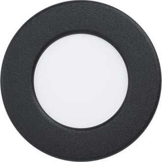 Eglo LED Bad-Einbaustrahler Fueva 5, Ø 8,6 cm, Spot aus Stahl und einer Kunststoff Leuchtfläche, Einbauleuchte Schwarz, Weiß, Einbauspot flach, geringe Ein