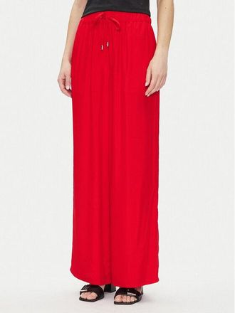 Calvin Klein Stoffhose LV044B932G Rot Wide Leg