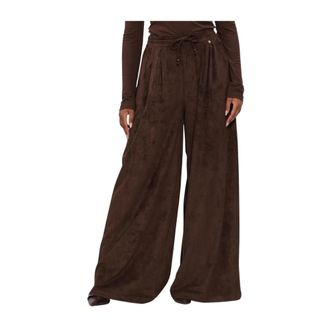 Nukus Bertie Pants Suede - - Trousers - Damen - Braun - L
