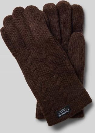 Eem Fashion Handschuhe aus reiner Wolle mit Label-Detail