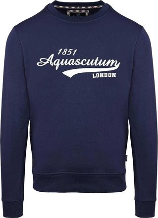 Aquascutum Sweatshirt f&uuml;r Herren, Rundhalsausschnitt (Marine)