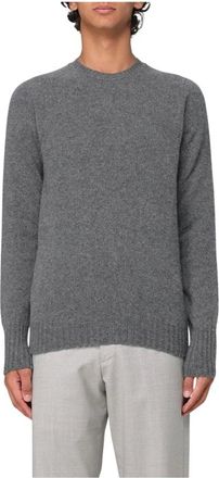 Drumohr Homme, Pulls, Gris, Taille: XL Cashmere Crew Neck Pullover Sweater