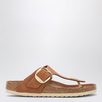 Birkenstock Gizeh Big Buckle Slides in Cognac