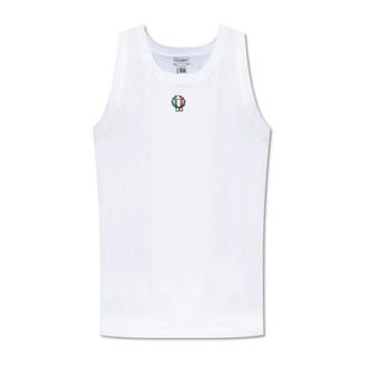 Dolce & Gabbana &Auml;rmelloses T-Shirt - - Tops - Herren - Wei&szlig; - XL