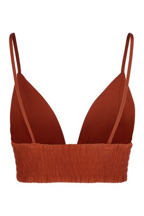Federica Tosi Womens Knitted Crop Top Copper Viscose