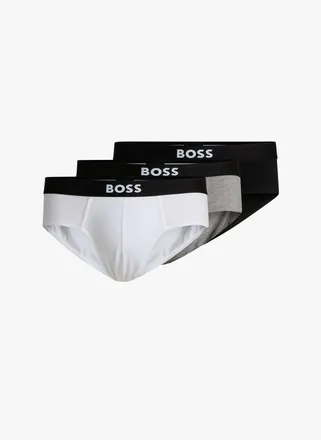 HUGO BOSS Lot de 3 slips en coton m&eacute;lang&eacute;