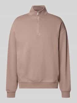 HUGO BOSS Regular Fit Troyer aus Baumwoll-Mix Modell Dalizip