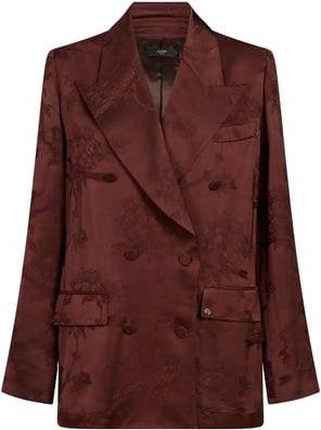 Amiri Blazer col tailleur broderies florales et oiseaux