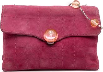 Chanel Hobo Bags - CC Choco Bar Suede Beaded Chain Flap - Gr. unisize - in Gold - für Damen