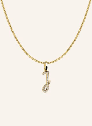 Cada Cada Kette Tiny Diamond Letter J gold