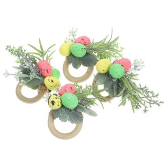 Cabilock 4 St&uuml;ck servietten Schnalle fr&uuml;hling serviettenringe Ei Korb Stuffer Pfannkuchen Easter Decoration osterplatzsets dekorative Serviettenschnalle Ostern