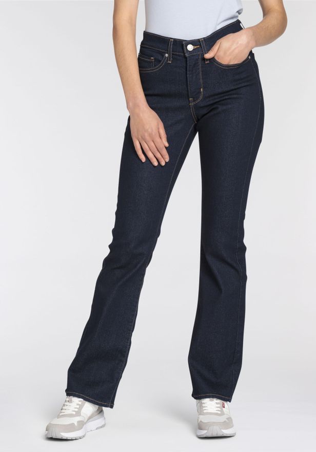 Bootcut-Jeans LEVIS 315 Shaping Boot, Damen, Gr. 26, L&auml;nge 30, blau (schwarzest sky), Denim/Jeans, Obermaterial: 80% Baumwolle, 19% Polyester, 1% Elas