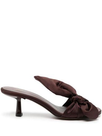 Neous mules Diana 60 mm à noeud - Marron