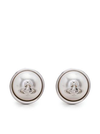Vivienne Westwood puces doreilles &agrave; motif Orb - Argent