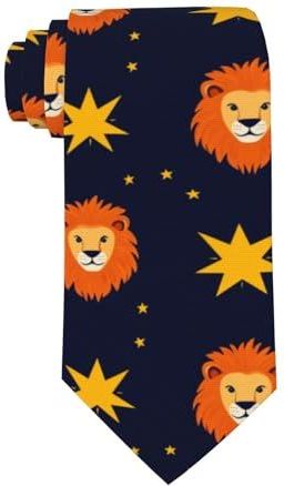 Generic Lion Et Étoiles Cravate Élégante Cravate Homme Doux Cravates Hommes Pour Mariages Événements Femmes