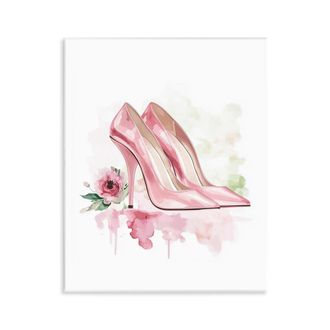 Stupell Industries Christine Simpson Art Wandschild, Motiv: Rosige Pastellabsätze, 35,6 x 28,9 cm