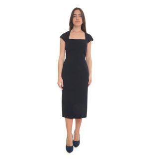 Max Mara Etui-Kleid aus Cady-Stretch - - Dresses - Damen - Blau - L