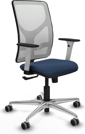 Piqueras y Crespo B&uuml;ro-Schreibtischstuhl mit wei&szlig;en und schwarzen Armlehnen, h&ouml;henverstellbare Lendenwirbelst&uuml;tze, ausgestattet mit 3 Positionen und Schneideschaum, Wei